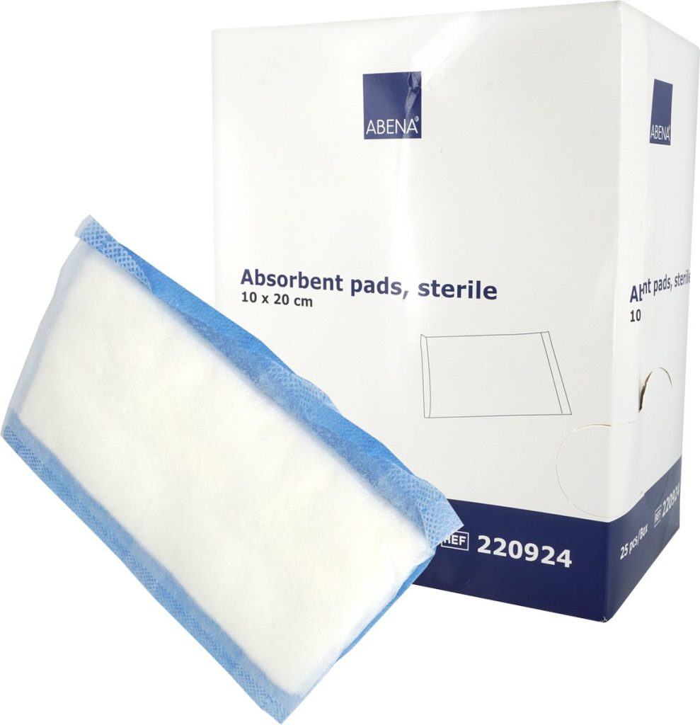 Apósito Absorbente Estéril 10 cm x 20 cm. 10 Unid.